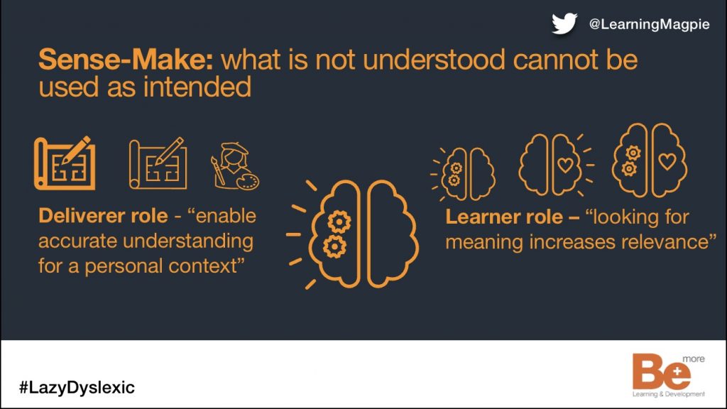 Sense-making our own Learning - Be More